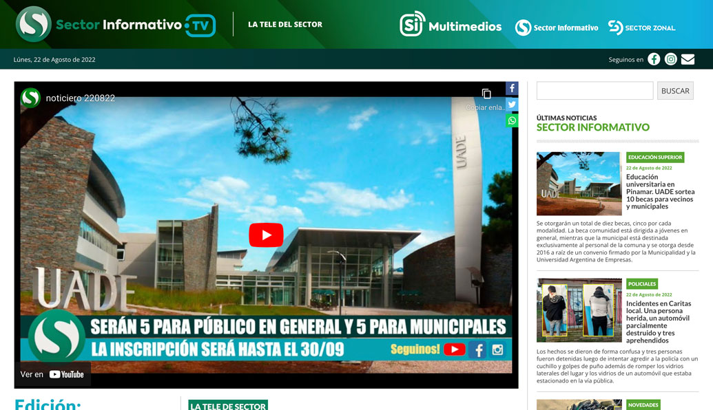 Noticias | ¡Llegó el noticiero de Sector Informativo! Esto pasó el fin ...