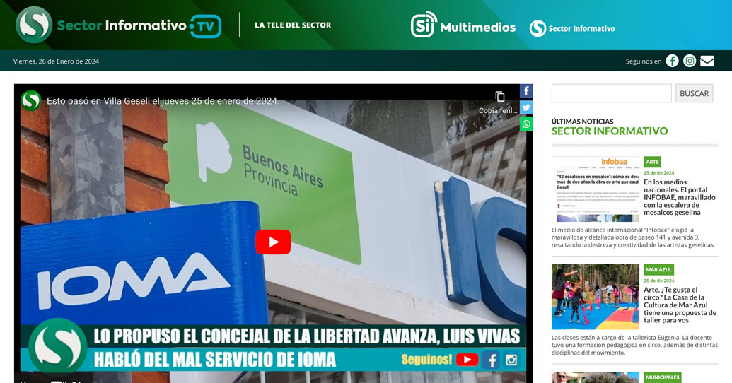 Noticias | ¡Llegó el noticiero de Sector Informativo! Esto pasó hoy ...