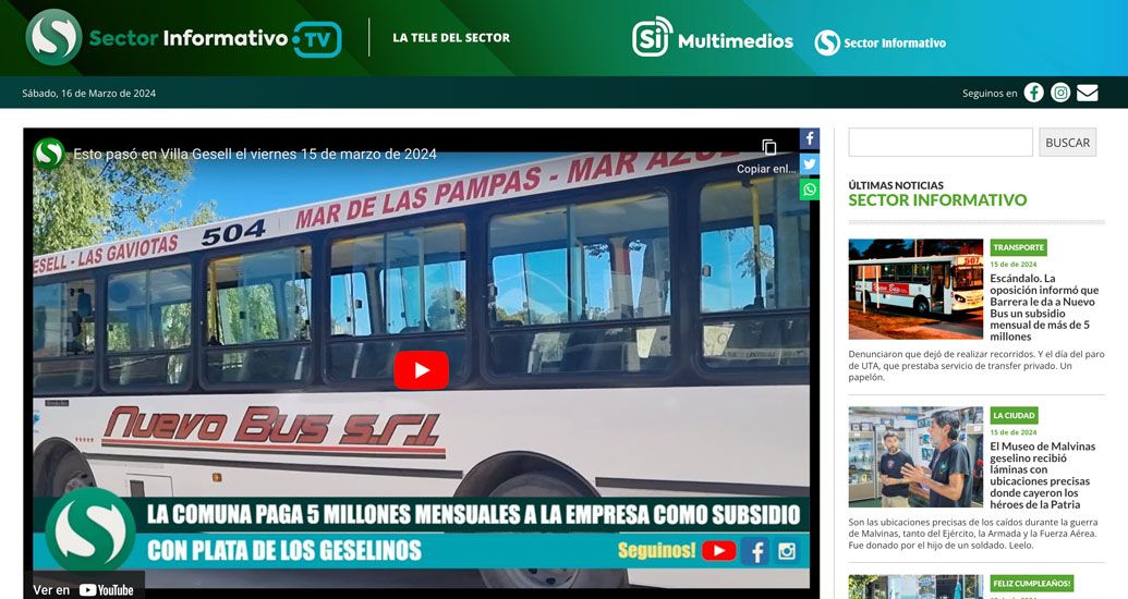Noticias | ¡Llegó el noticiero de Sector Informativo! Esto pasó hoy ...