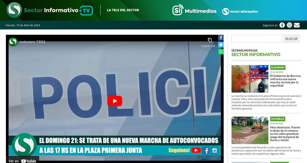 Noticias | ¡Llegó el noticiero de Sector Informativo! Esto pasó hoy ...
