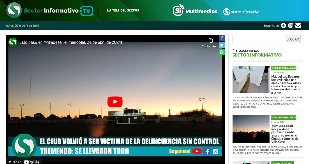 Noticias | ¡Llegó el noticiero de Sector Informativo! Esto pasó hoy ...