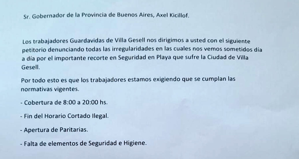 Noticias | Entregaron "petitorio en mano" a Kicillof: tarde con sabor a ...